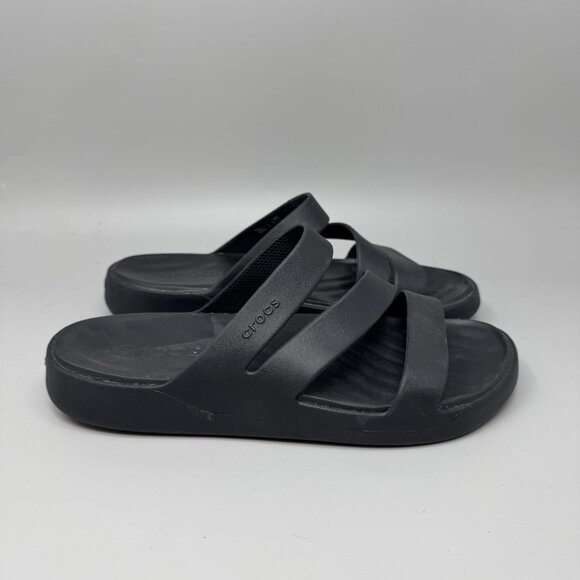 CROCS | Shoes | Crocs Gateway Strappy Croslite Soft Thick Soles Slip On ...